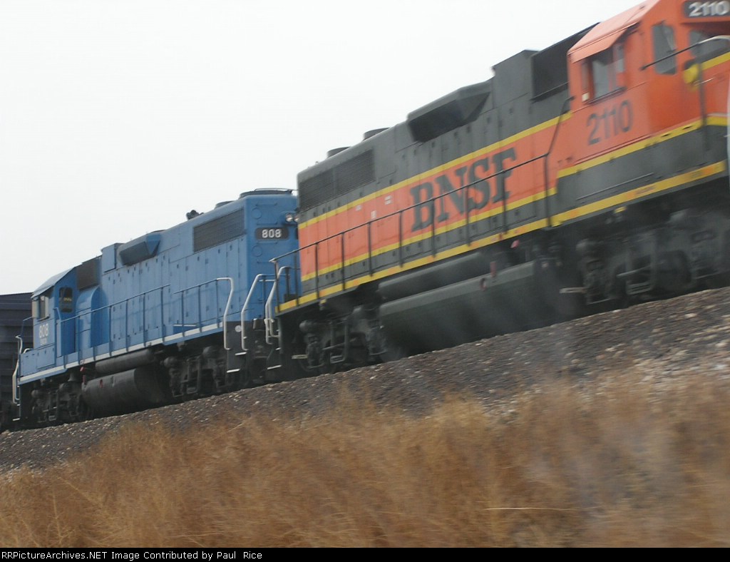 BNSF 2110 & EMDX 808